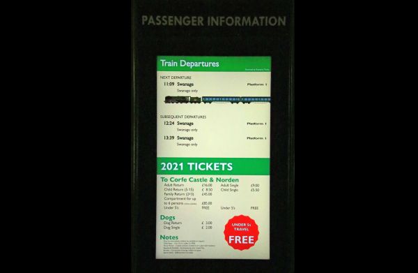 REAL TIME TRAIN INFORMATION FOR PASSENGERS IN A HERITAGE RAILWAY FIRST