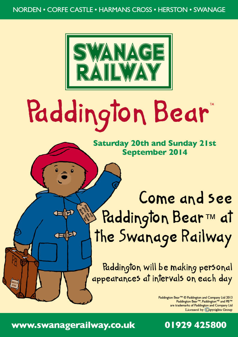 Paddington Bear to Visit the Swanage Railway and see his fans for two ...